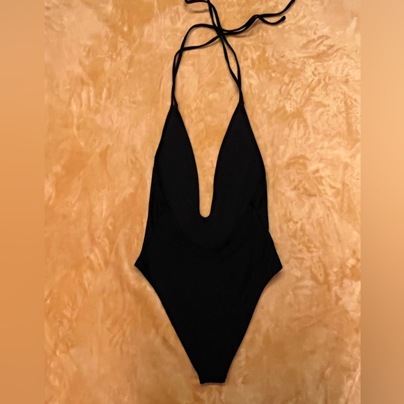 Zara | Swim | Deep V Neck One Piece Swimsuit | Poshmark